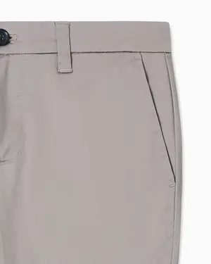 Armani Exchange Cotton Poplin Chino Trousers - Beige