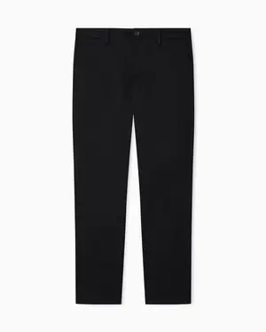 Armani Exchange Cotton Poplin Chino Trousers - Black