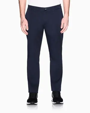 Armani Exchange Cotton Poplin Chino Trousers - Blue