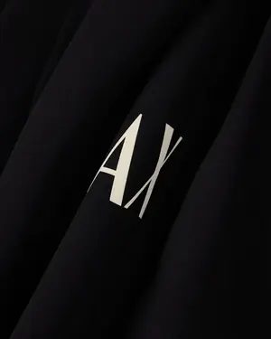 Armani Exchange Regular Fit Trousers Jersey With Bonded Stretch Cotton - Black