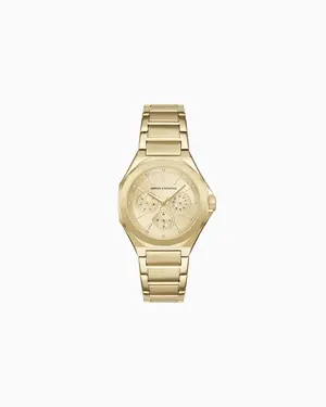 Armani Exchange Multifunction Gold Stainless Steel Watch - Multicolored