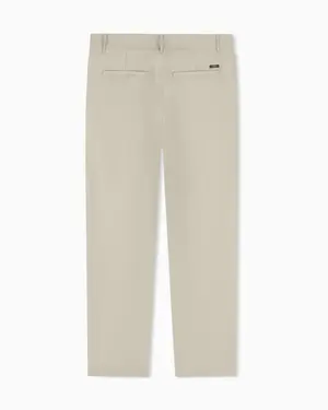 Armani Exchange Classic Trousers In Cotton Blend Tailored Line