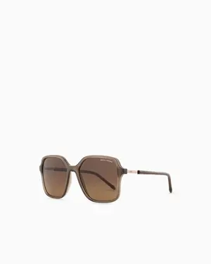 Armani Exchange Women's Square Sunglasses Brown