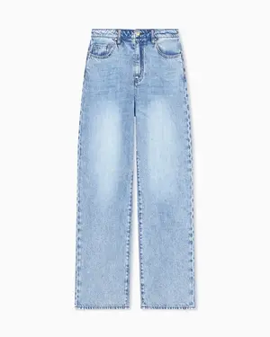 Armani Exchange Relaxed Fit Jeans In Lyocell Denim - Blue