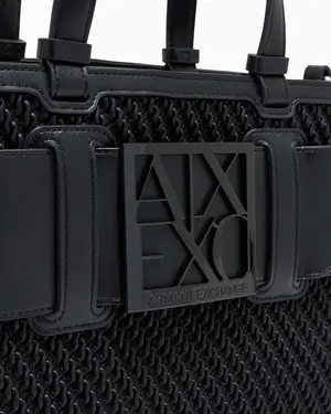Armani Exchange Tote Bag With An Embossed Texture