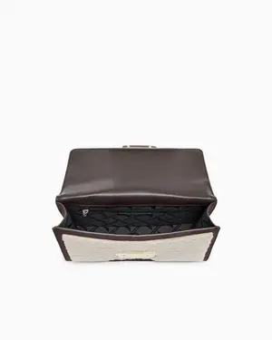 Armani Exchange Crossbody Messenger Bag In Coated Fabric