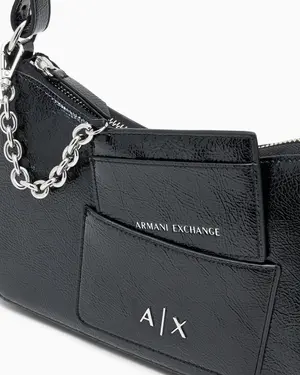 Armani Exchange Mini Bag In Coated Fabric