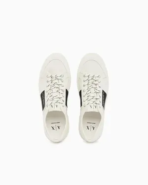 Armani Exchange Sneakers In Cotton Twill With Webbing