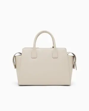 Armani Exchange Tote Bag In Coated Fabric - White