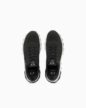 Armani Exchange Sneakers In Knit With Rubber Sole