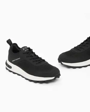 Armani Exchange Sneakers In Knit With Rubber Sole