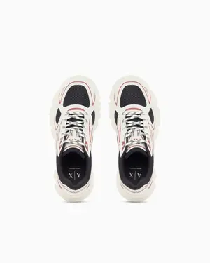 Armani Exchange Sneakers In Mesh With Metallic Details