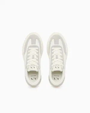 Armani Exchange Sneakers With Suede Inserts - White