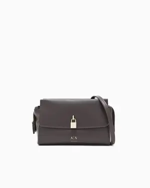 Armani Exchange Crossbody Messenger Bag In Coated Fabric - Brown