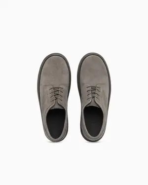 Armani Exchange Laced Shoes Regular Fit Suede With Rubber Sole