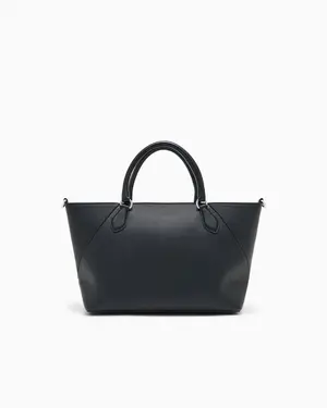 Armani Exchange Shopping Tote Bag With Top Handles - Black
