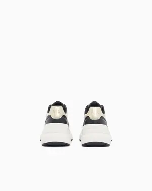 Armani Exchange Sneakers With Metallic Details And Rubber Sole