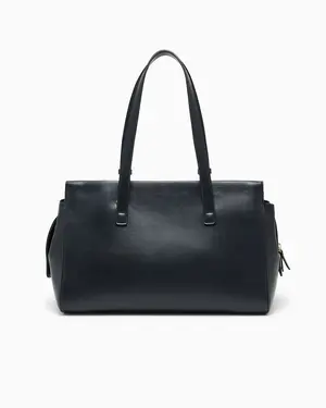 Armani Exchange Tote Shopping Bag In Coated Fabric