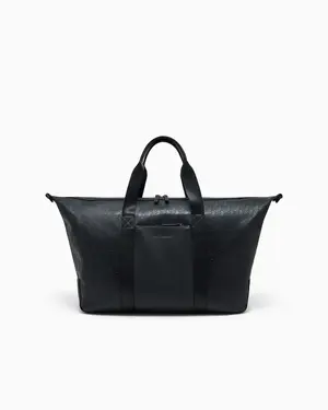 Armani Exchange Duffle Bag With Coated Exterior - Black