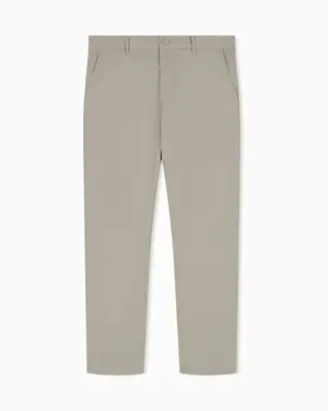 Armani Exchange Stretch Cotton Twill Trousers - Beige