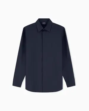 Armani Exchange Cotton Shirt - Navy Blue