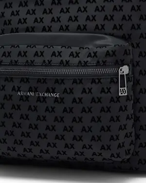 Armani Exchange Backpack In Smooth Technical Fabric