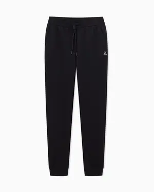 Armani Exchange Regular Fit Trousers Jersey Bonded Stretch Cotton - Black