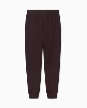 Armani Exchange Regular Fit Trousers Jersey Bonded Stretch Cotton - Brown