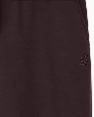 Armani Exchange Regular Fit Trousers Jersey Bonded Stretch Cotton - Brown