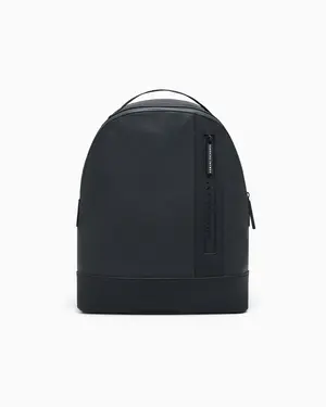 Armani Exchange Backpack In Coated Fabric - Black