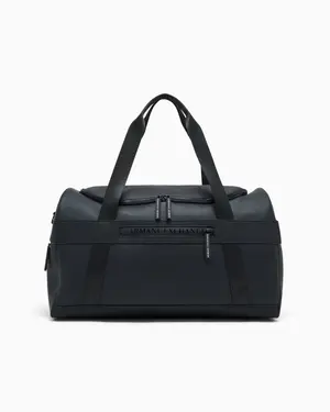 Armani Exchange Duffle Bag In Coated Fabric - Black