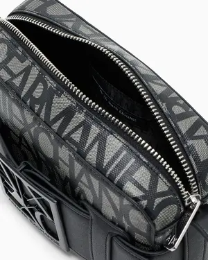 Armani Exchange Monogram Cotton Messenger Bag