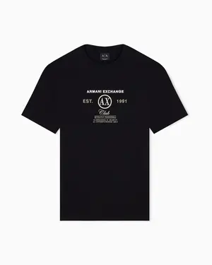 Armani Exchange Regular T-shirt In Cotton Jersey - Black