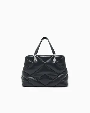 Armani Exchange Shopping Bag In Coated Fabric