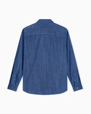 Armani Exchange Regular Fit Shirt In Cotton Denim