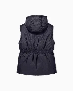 Armani Exchange Sleeveless Jacket In Recycled Nylon Jacquard