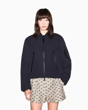 Armani Exchange Blouson Jacket In Nylon With Peach Effect