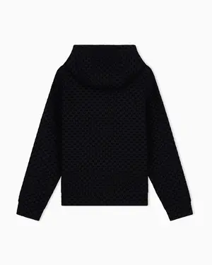 Armani Exchange Sweatshirt With Regular Fit In Bonded Stretch Cotton - Black