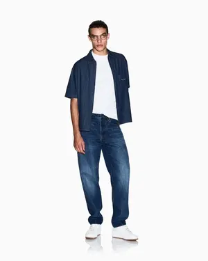 Armani Exchange Oversized Shirt Denim Washed Cotton