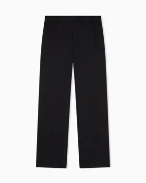 Armani Exchange Oxford Lyocell Trousers - Black