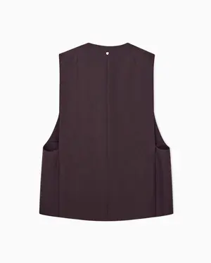 Armani Exchange Oversized Waistcoat In Recycled Crepe