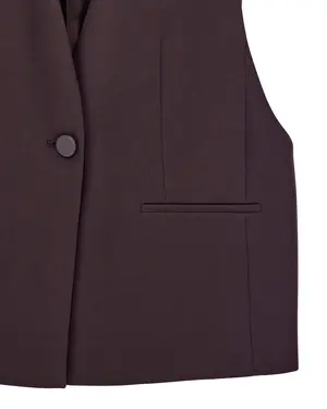 Armani Exchange Oversized Waistcoat In Recycled Crepe