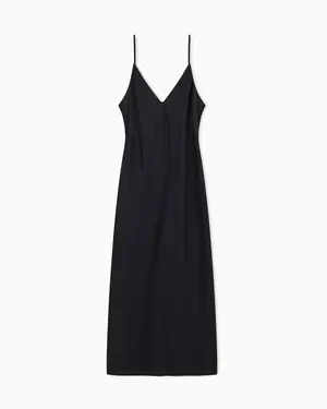 Armani Exchange Shiny Satin Midi Dress