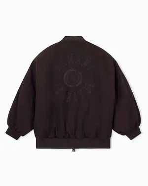 Armani Exchange Oversized Blouson Jacket In Nylon Twill