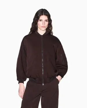 Armani Exchange Oversized Blouson Jacket In Nylon Twill