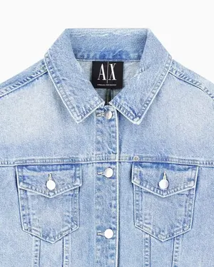 Armani Exchange Used Effect Denim Jacket