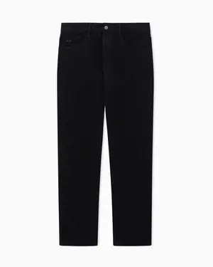Armani Exchange Comfort Slim Straight-leg Jeans In Stretch Denim Essential - Black