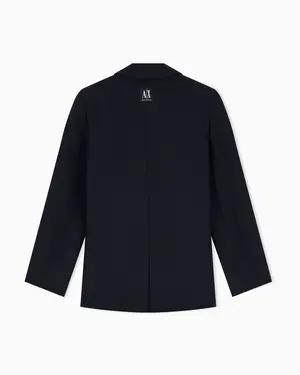 Armani Exchange Single-breasted Oversized Jacket With One Button