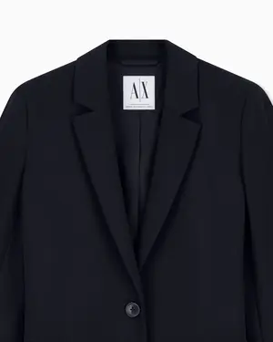 Armani Exchange Single-breasted Oversized Jacket With One Button
