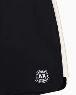 Armani Exchange Bermuda Shorts In Cotton - Navy Blue